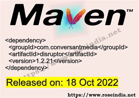 maven dependency for nversantmedia disruptor version 1 2 21 is