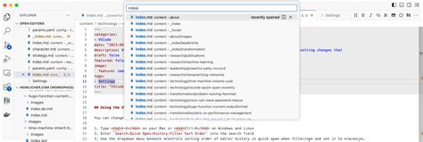Vscode Order Files In Quick Open By Recency