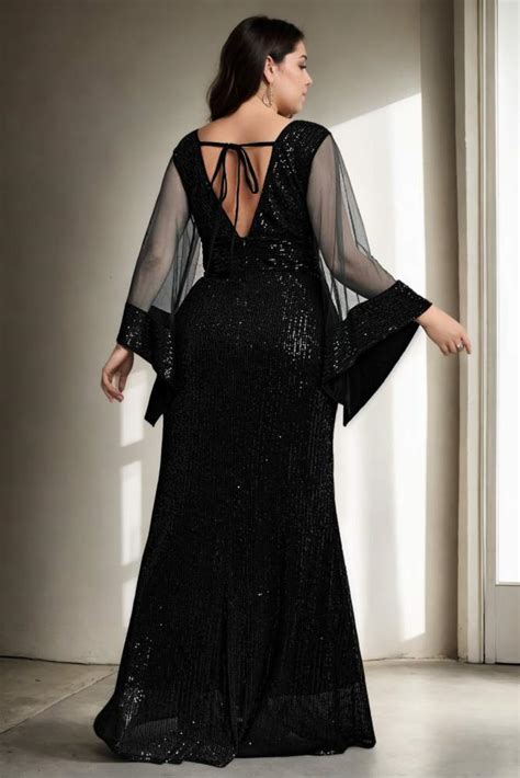 Thérèse Plus Size Long Sleeve Evening Dress Hello Curve