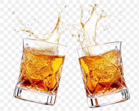 Png Two Whiskey Glasses Clinking Free Png Rawpixel