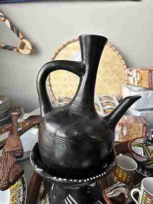 Jebena Traditional Ethiopian And Eritrean Flask Made Of Pottery Wessen Gift Shop