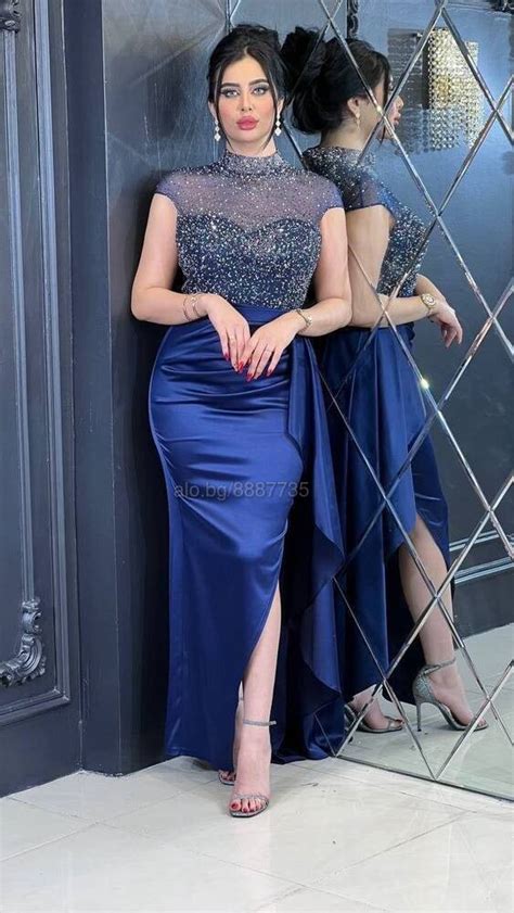 Стилна официална рокля от сатен Xs S M L Xl Xxl Xxxl Рокля Дамско син Облекло София С