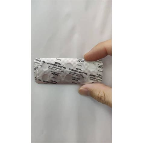 Rexom Bromhexine 8mg Tablet 10s Shopee Malaysia