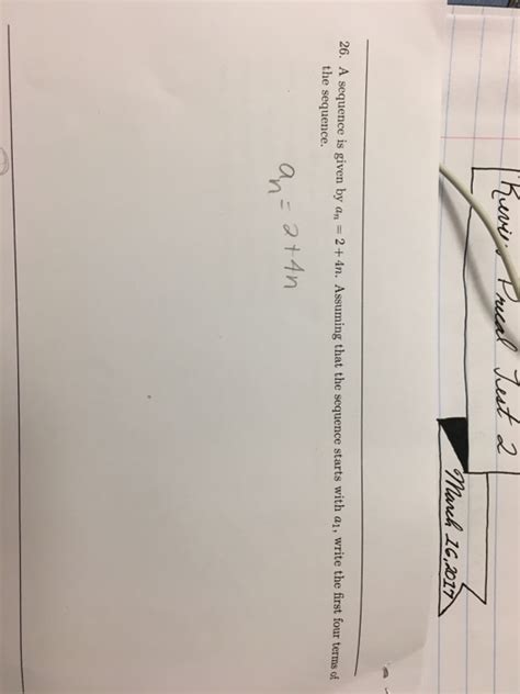 solved a sequence is given by a n 2 4n assuming that