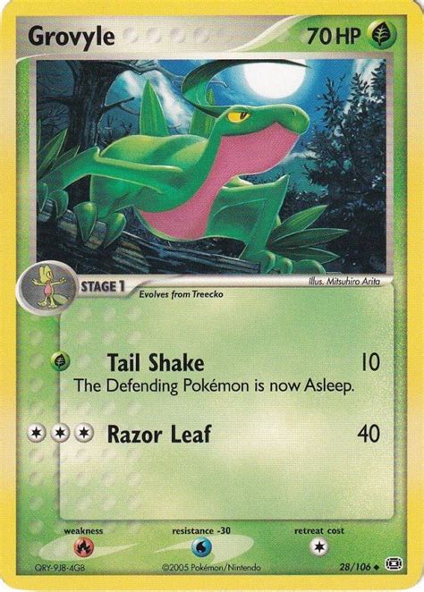 Grovyle 28 106 Pokemon Enkeltkort Fra Ex Emerald