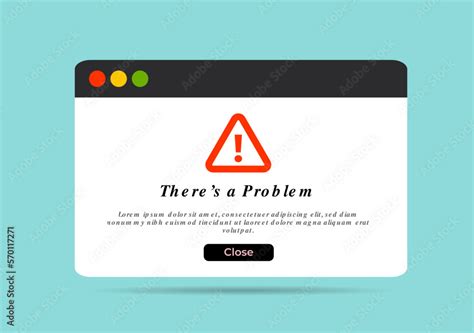 Problem Message Computer Window Warning Popup Premium Vector Stock Vector Adobe Stock