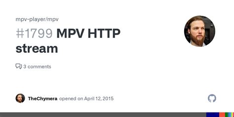Mpv Stream · Issue 1799 · Mpv Playermpv · Github
