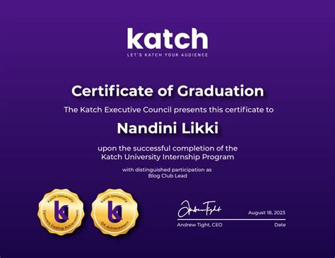 Nandini Likki On Linkedin Im Incredibly Grateful To Announce The End Of My Internship At Katch…