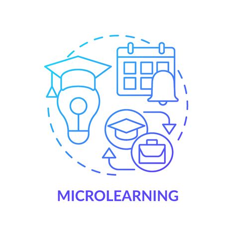 Microlearning Blue Gradient Concept Icon Short Time Learning Content Online Education Trend