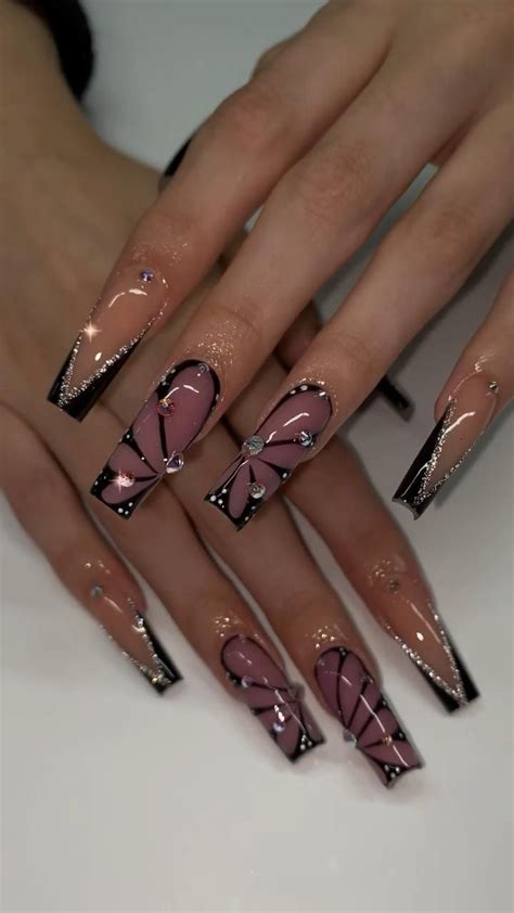 Acrylic Nails French Tip Nails 💅🏽 Acrylic Summer Nails Video Gothic