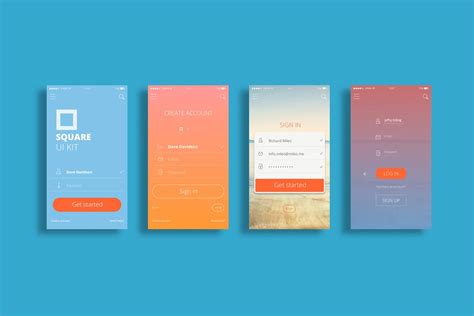Square Ui Kit Creative Illustrator Templates ~ Creative Market