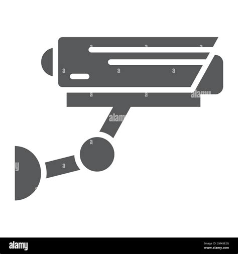 Cctv Glyph Icon Security And Monitoring Surveillance Camera Sign