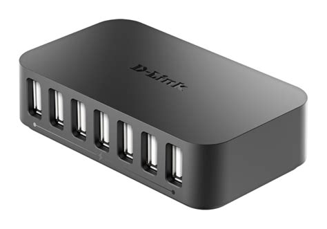 DUB H7 B D Link D Link 7 Port USB 2 0 USB A Hub External Power Adapter Powered 100 08 X 55