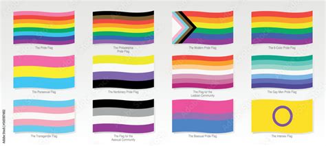 Waving Flags Lgbt Pansexual Non Binary Lesbian Gay Transgender