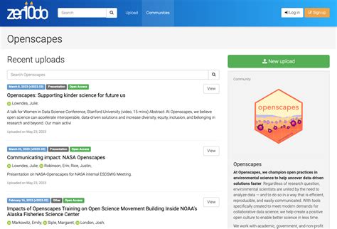 New Zenodo Openscapes Community Helps You Find And Cite Openscapes Things Nasa Openscapes