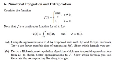 solved numerical integration and extrapolation consider the
