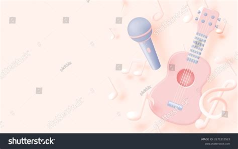 Guitar Ukulele Music Notes Song Melody Stock Vector Royalty Free