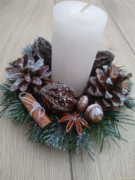 Купити Підсвічник різдвяний Новорічний зі свіч Skrynya Ua