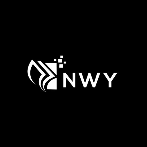 Nwy Credit Repair Accounting Logo Design On Black Background Nwy