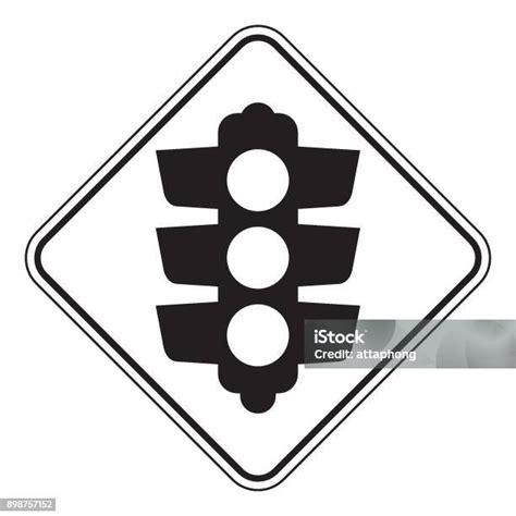 교통 신호 기호 기호입니다 앞서 표시 신호등 미리 경고 벡터를 중지 0명에 대한 스톡 벡터 아트 및 기타 이미지 0명 교통 노랑 Istock