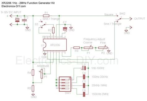 arduino xr2206 1hz 2mhz function generator with pic mcu