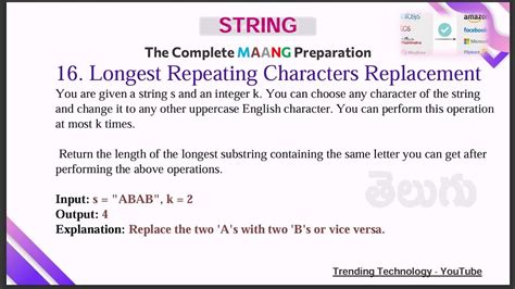 Longest Repeating Characters Replacement Day 16 Of 75 Leetcode Dsa