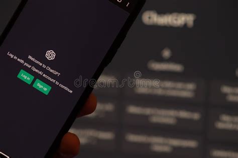 Chatgpt Login Screen Seen On Smartphone Screen Openai Chat Bot