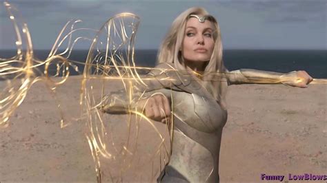 Angelina Jolie Ballbusting Groin Knee Thena Eternals Angelina