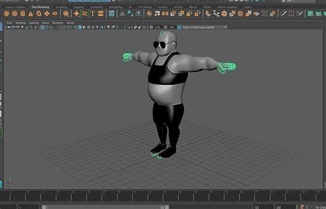 realistic character 3d model animated in program 3d model animated