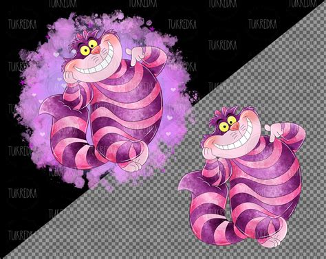Alice In Wonderland The Cheshire Cat Clip Art Png Cartoon Sublimation