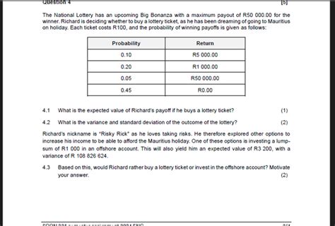 solved question 4 ﻿how do you calculate expected value in