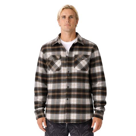 Carve Denver Flannel Shirt Muted Charcoal Jungle Surf Shop