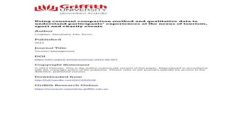 pdf using constant comparison method and qualitative data to
