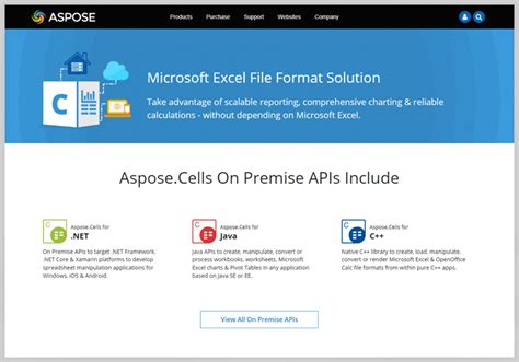 Aspose Cells Reviews Pricing Features 2022 FormGet