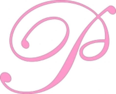 Fancy P In Cursive