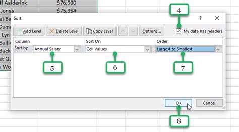 How To Sort Numbers In Excel Lowest To Highest Etc Spreadsheeto