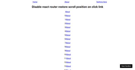 React Router Disable React Router Restore Scroll Position On Click Link