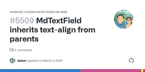 Mdtextfield Inherits Text Align From Parents Issue Material Components Material Web