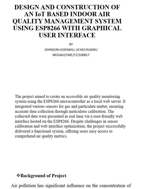 Design And Construction Of An Iot Based Indoor Pdf Air Pollution