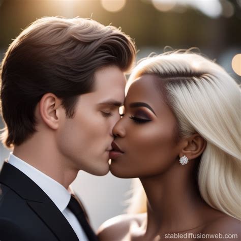 Interracial Couple Sharing A Moment