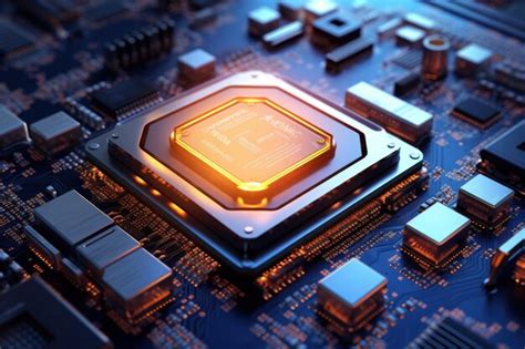 Premium Ai Image Microprocessor On Motherboard Computer Circuit