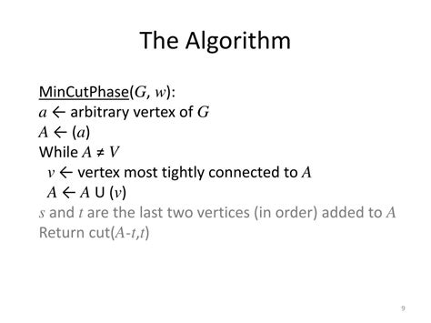 ppt a simple min cut algorithm powerpoint presentation free download