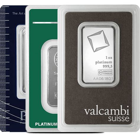 1 Oz Platinum Bar Various Mints From Pimbex