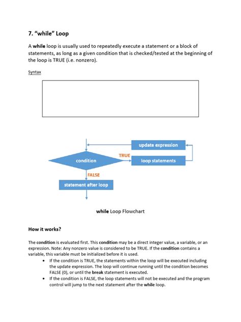 7 While And Do While Loops Pdf
