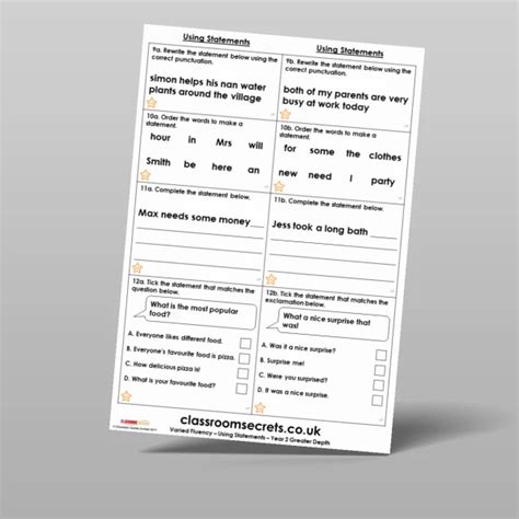 Year 2 Using Statements Varied Fluency Resource Classroom Secrets