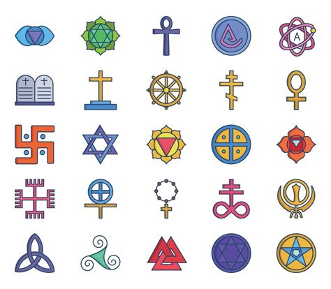 Conjunto De Iconos De Símbolos De Cultura 12702660 Vector En Vecteezy