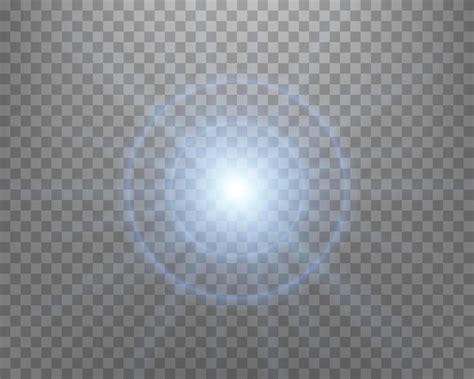 파란색 ⁇ 빛 렌즈 플레어 ⁇ 빛 플래시와 스포트라이트 투명한 배경에 빛나는 폭발 ⁇ 터 일러스트레이션 프리미엄 벡터