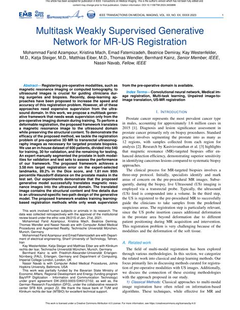 Pdf Multitask Weakly Supervised Generative Network For Mr Us Registration