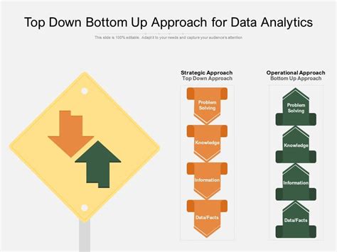 Top Down Bottom Up Approach For Data Analytics Presentation Graphics