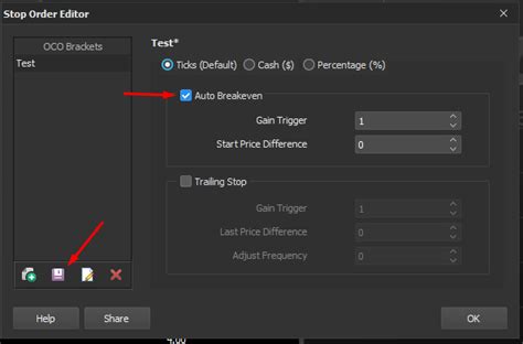 Stop Order Strategies Auto Breakeven Blackarrow